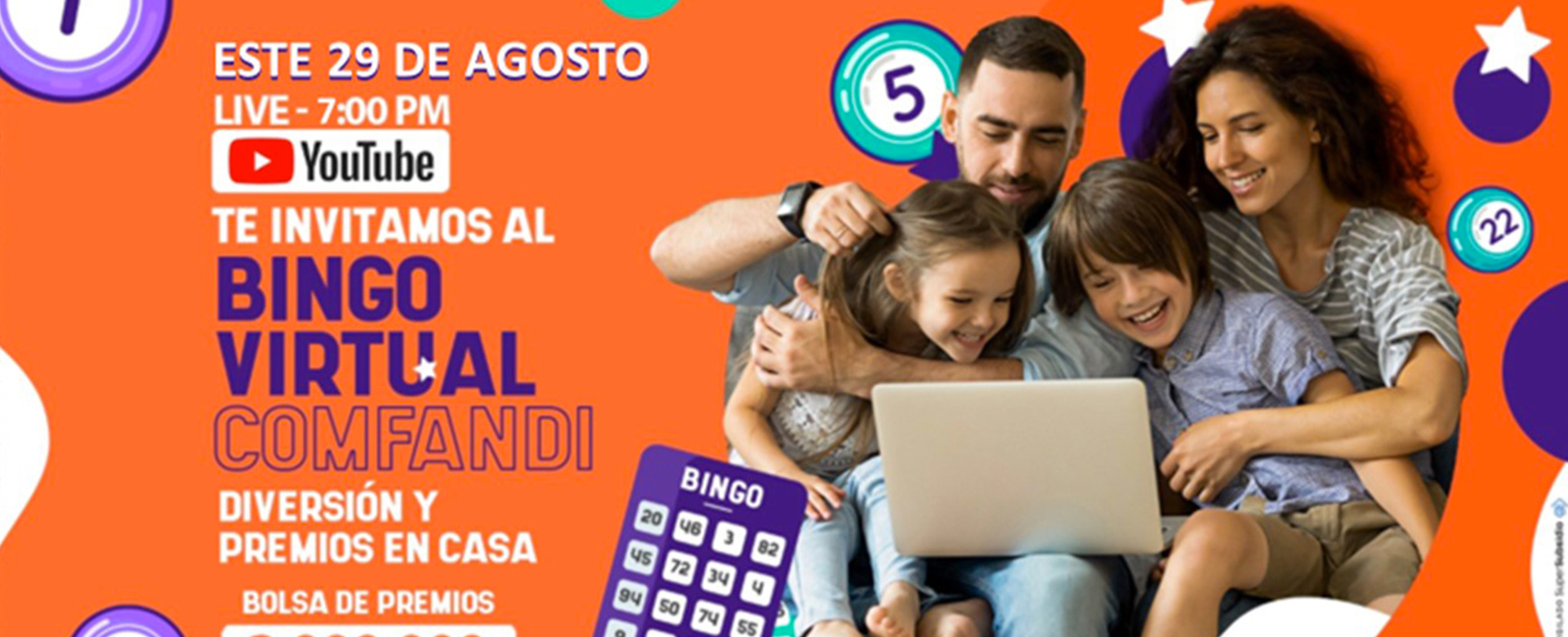 Comfandi | Bingo Virtual | Club Campestre de Cali